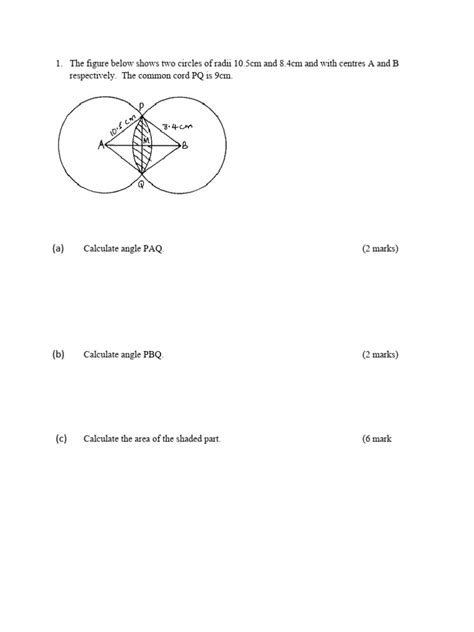 The Figure Below Shows Two Circles Of Radii 10 Pdf