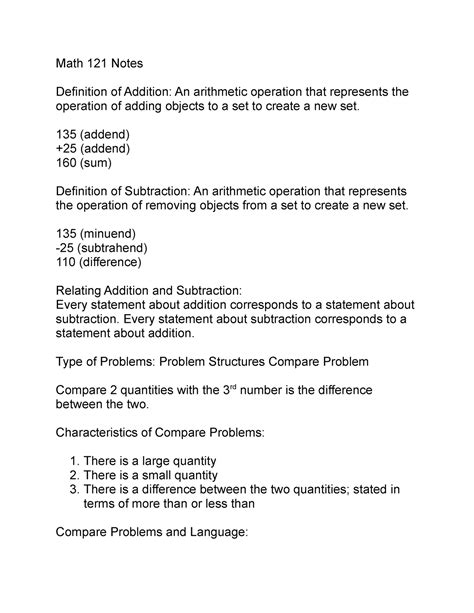 math 121 notes n a math 121 notes definition of addition an