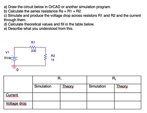 Solved A Draw The Circuit Below In Orcad Or Another