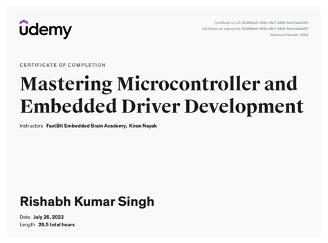 🔥successfully Finished Microcontrollers And Embedded Driver Development
