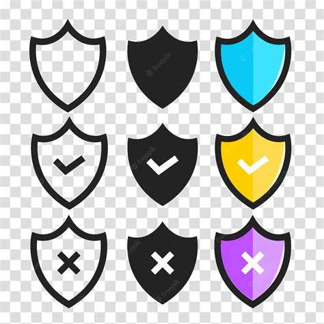 Bouclier Avec Jeu De Coches Symbole De Bouclier De Sécurité Icône De