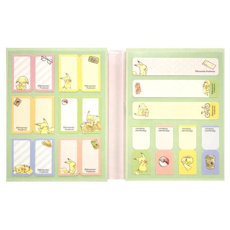 Pikachu Enjoy Your Trip Sticky Notes Book Kawaii Panda Making Life Cuter