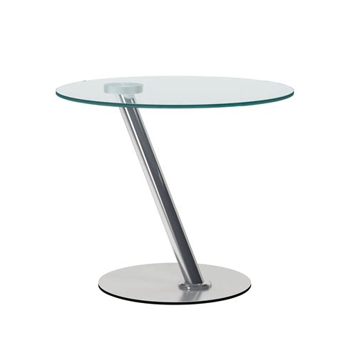 Round Glass Top End Table 24dia