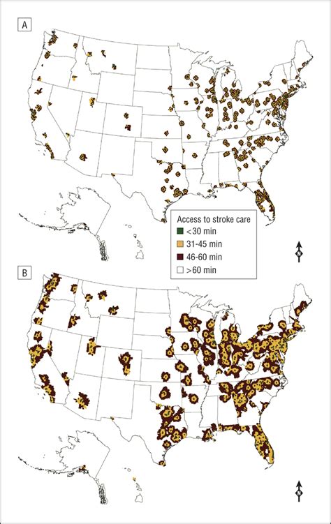 Access To In State Primary Stroke Centers At 30 45 And 60 Minute