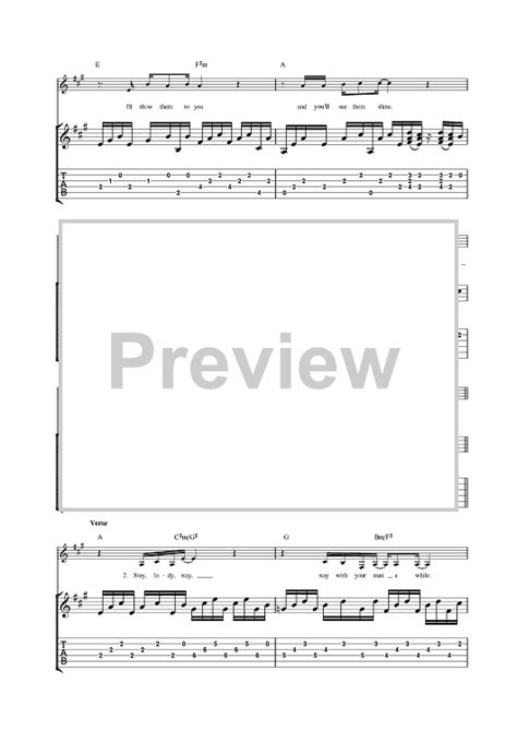 Lay Lady Lay Sheet Music By Bob Dylan For Guitar Tab Sheet Music Now