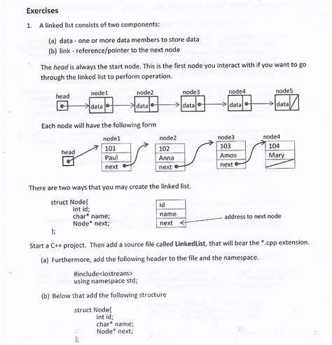 Solved Exercises 1 A Linked List Consists Of Two Chegg
