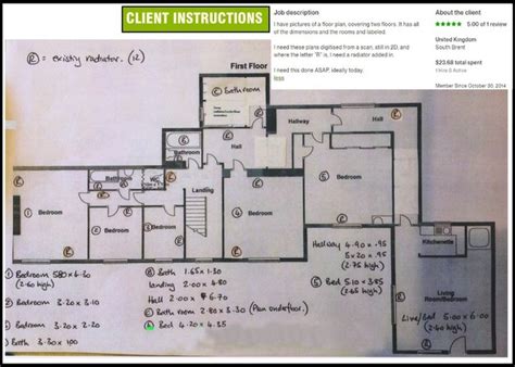 create or trace 2d floor plan with section and elevation download free