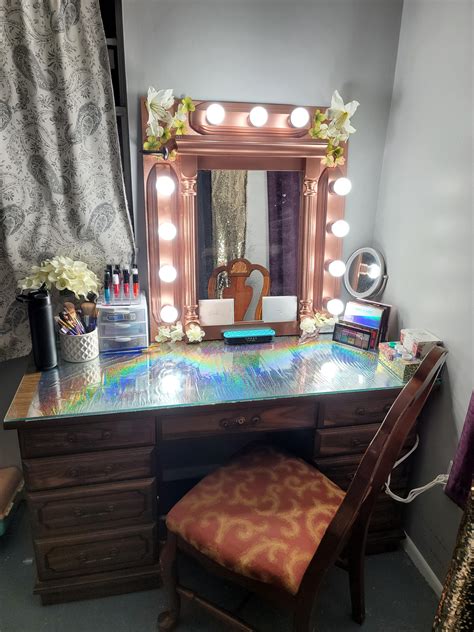 Wanted To Share My Vanity Situation Custom Made Mirror With Lights