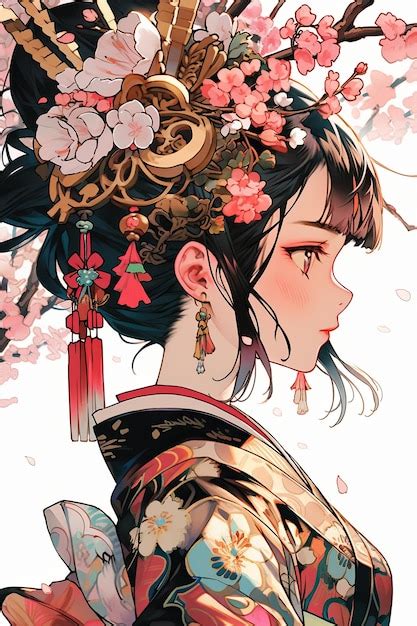 La Linda Chica Del Anime Kawai Foto Premium