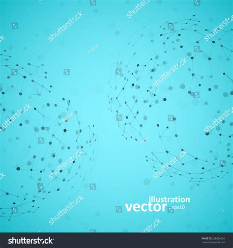Molecular Structure Network Connection Abstract Vector Stock Vector Royalty Free 266806061