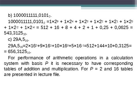 Lecture № 1 4 Calculation Systems Hexadecimal
