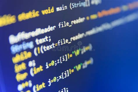Programming Coding Source Code Screen Stock Image Image Of