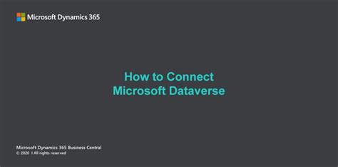 Connect Microsoft Dataverse With Business Central