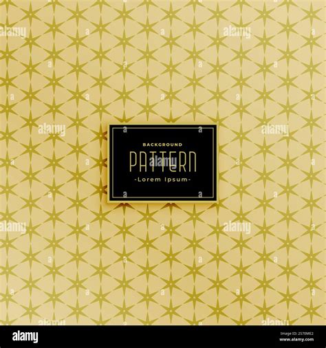 Geometric Star Shape Pattern Set Design Background Stock Vector Image