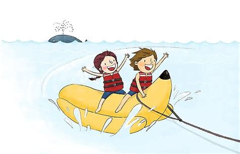 931959 여름 배경 바나나보트 배경