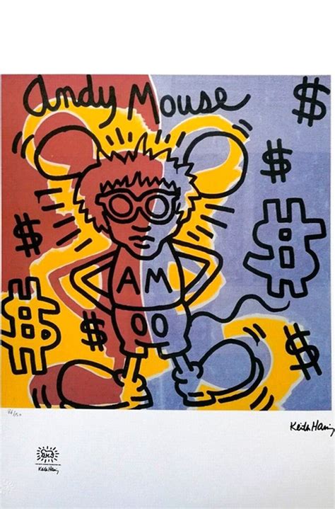 Keith Haring Andy Mouse Screen Print For Sale At Pamono