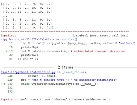 python TypeError无法将类型ndarray转换为分子 分母 Stack Overflow中文网