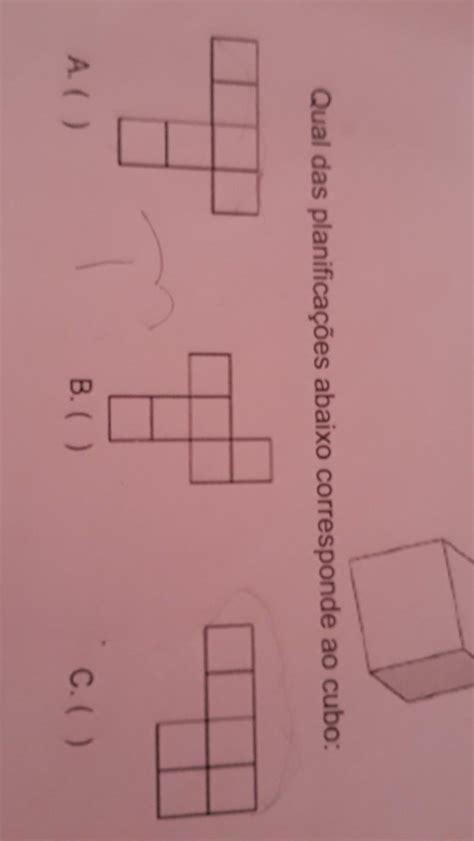 QUESTÃO 6 Observe abaixo o modelo de um cubo Ele tem 11