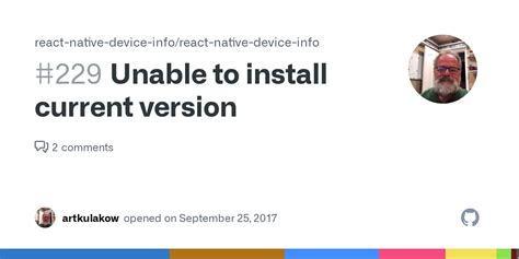 Unable To Install Current Version · Issue 229 · React Native Device