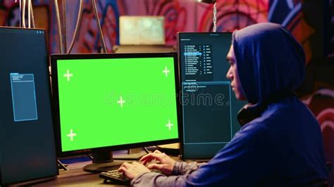 Hacker Deploys Malware On Mockup Pc Stock Video Video Of Online Hack 298101135