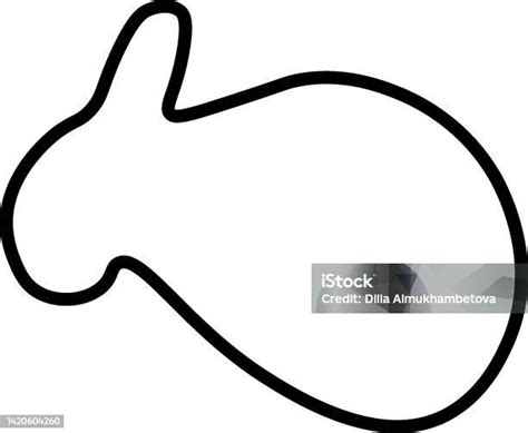 웹 사이트 앱 기사 상점 등에 적합한 벡터 기호 간단한 흑백 일러스트레이션과 편집 가능한 스트로크 토끼의 실루엣의 라인 아이콘