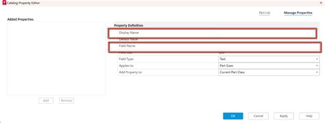 What Is The Difference Of A Display Name And A Field Name In Autocad Plant 3d Catalog