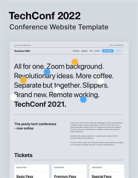 Techconf Website Page Template For Webflow