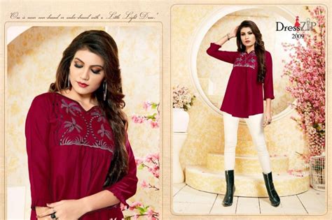 Maroon Embroidered Women Top At ₹ 450piece Embroidered Ladies Tops