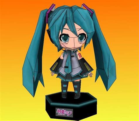 Hatsune Miku Papercraft Template Hatsune Miku Papercraft Snow Miku