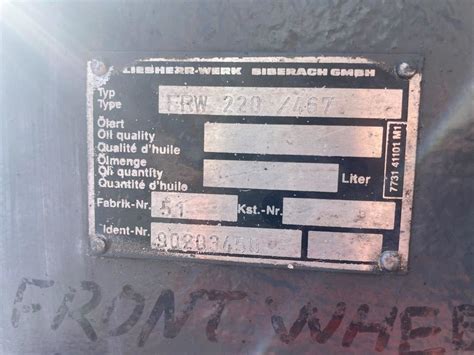 Liebherr T264 Front Wheel Groups Minespec Parts