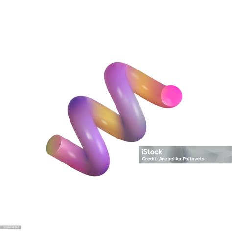 3d 소용돌이 나선형 액체 무지개 색입니다 다른 둥근 나선형 3d 벡터 렌더링 다채로운 그라데이션 생생한 모양 관 튜브에 대한 스톡 벡터 아트 및 기타 이미지 Istock