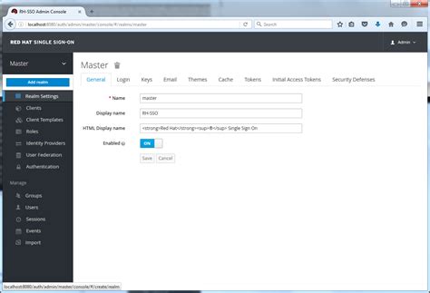 chapter 3 create a realm and user getting started guide red hat