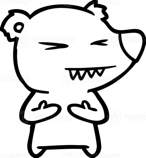 Angry Bear Cartoon Icon 40838495 Png