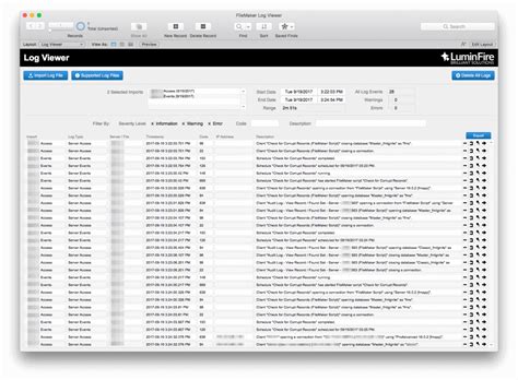 Filemaker Log Viewer View Log Files With Ease Luminfire