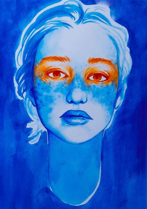 Study With Complementary Colors Rwatercolor