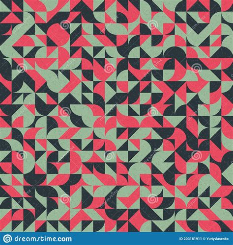 Abstract Geometric Pattern Generative Computational Art Illustration Stock Vector Illustration