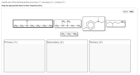 Solved Classify each of the following amines as primary | Chegg.com