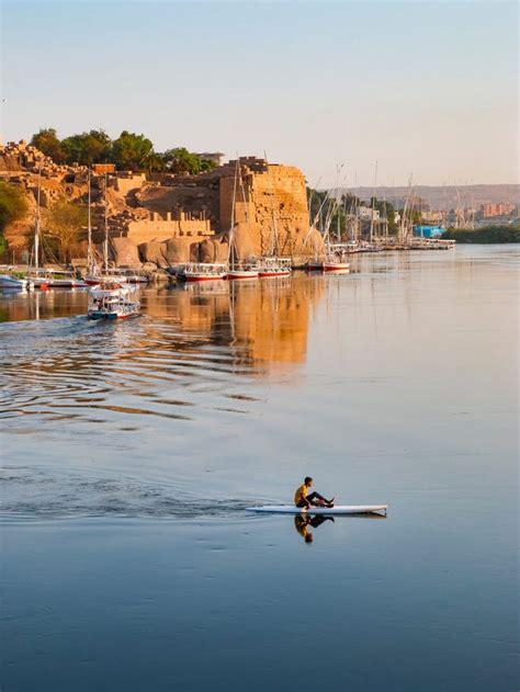 Bateau île Éléphantine Assouan Égypte Boat Elephantine Island