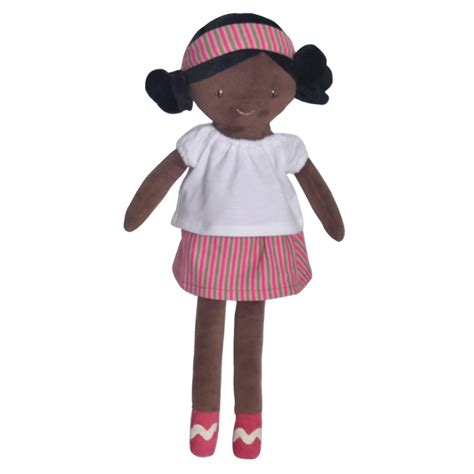 Handmade Black Rag Doll Ethical Fair Trade Eco Friendly Toys Tree