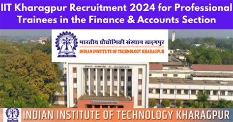 Iit Kharagpur Recruitment 2024 For Professional Trainees In The Finance