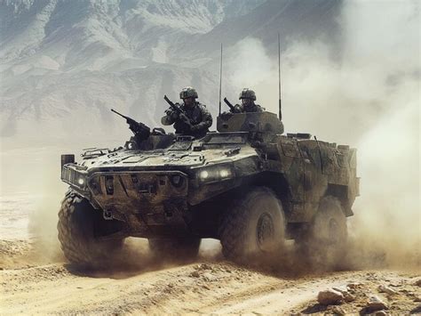 Armored Military Vehicles Premium AI Generated Image