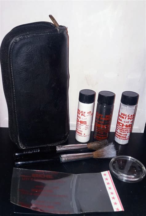 Vintage Sirchie Latent Fingerprint Lift Kit In Leather Zip Up Etsy