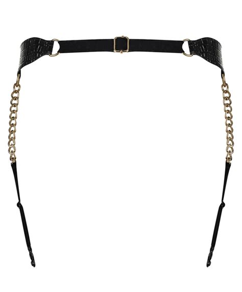 Obsessive Black Leatherete Garter Belt With Chains Sexystyleeu