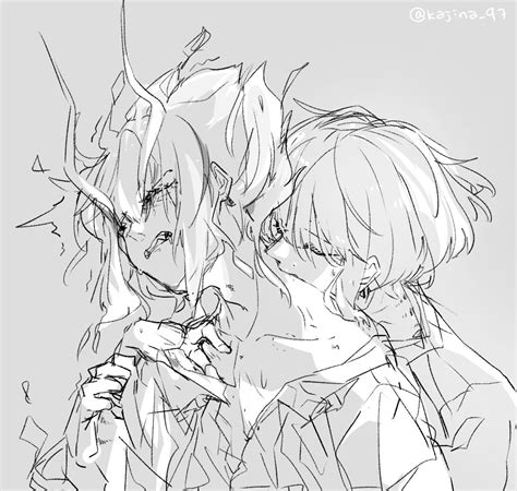 リオx覚醒リオ注意 首噛む 」かじなの漫画