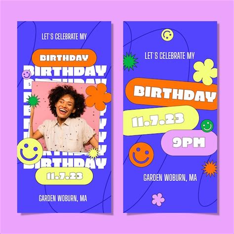 생일 축하 포스터 템플릿 무료 벡터