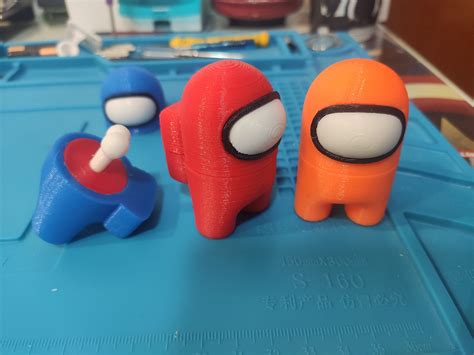 3D Printed Among Us Easy Print Crew Body Ghost Impostor Cults