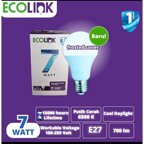 Jual Lampu Ecolink Led Bulb 7watt Beli 1 Gratis 1 Putih Garansi 1 Tahun Shopee Indonesia