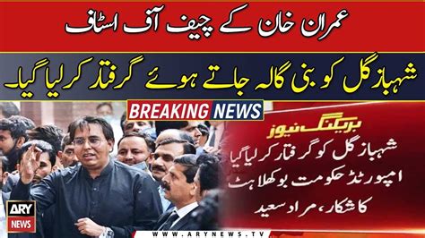 🔴 Live Shahbaz Gill Arrested From Bani Gala Chowk Ary News Live