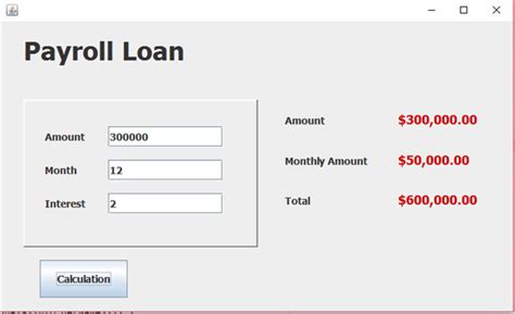 Payroll Loan Calculation Using Java Tutusfunny