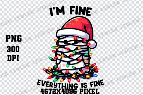 Funny Ghost Christmas Im Very Fine Graphic By Lewlew · Creative Fabrica